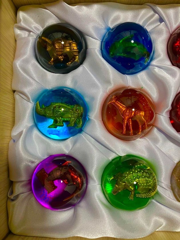 Gaoranger Power Rangers Crystal Jewels Orb Set of 18 With Wood Box ...