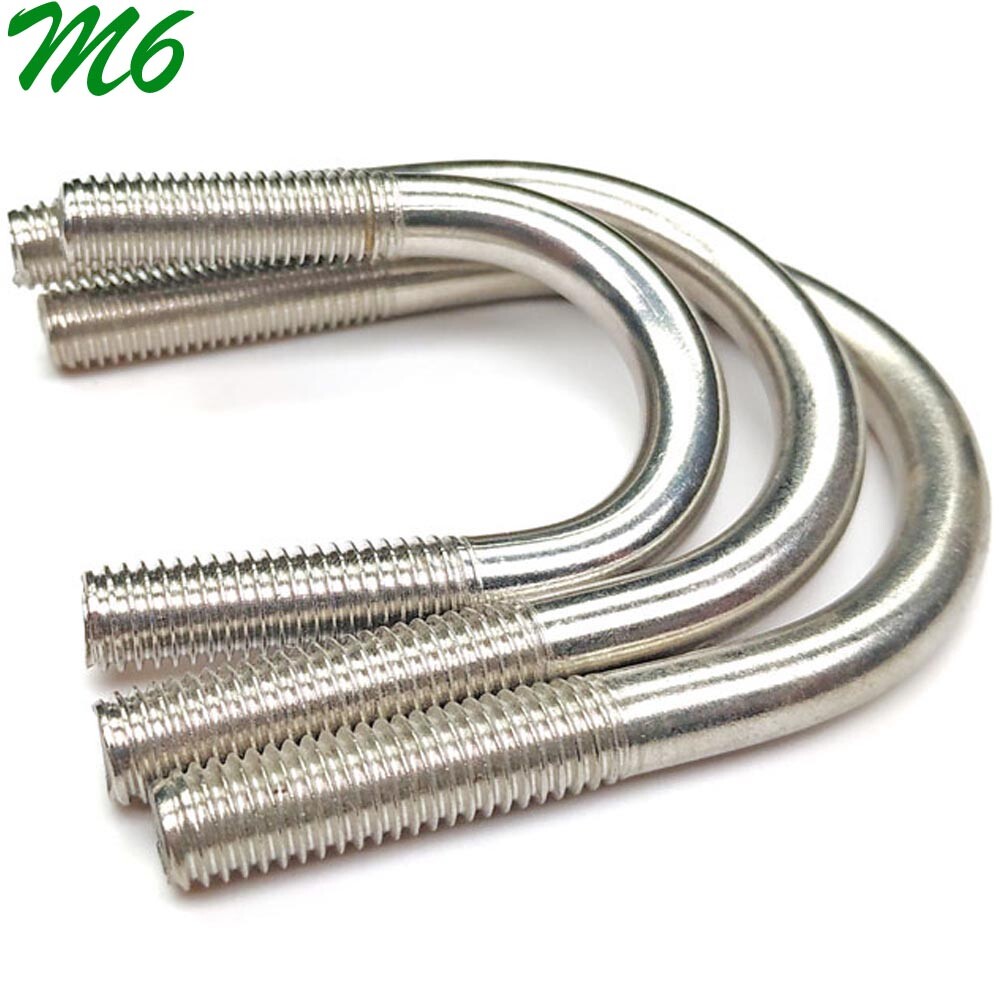 Metric M6 304 Stainless Steel U Bolts Round Bend U-Bolt Screws U Type ...