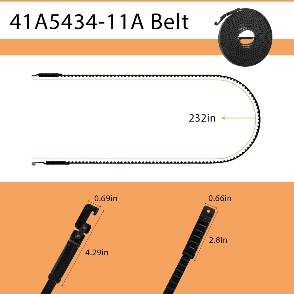 Garage Door Belt 41A5434-11 Replacement for 41A5483-4B 2280 Models | eBay