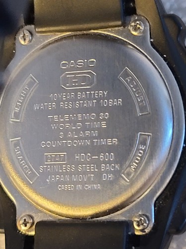 Casio Men's Heavy Duty Combination 300m Sport Watch 2747 HDC-600 Black ...