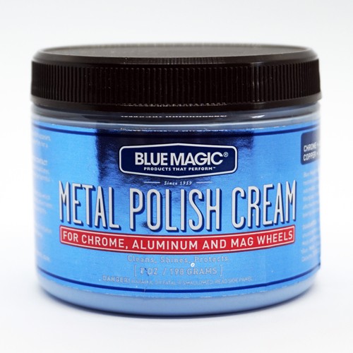 Blue Magic METAL POLISH CREAM Clean Shine Protect CHROME ALUMINUM & MAG ...