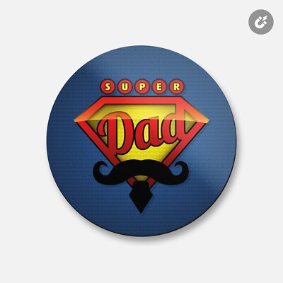 Super Dad Emblem | 4'' X 4'' Round Decorative Magnet | eBay