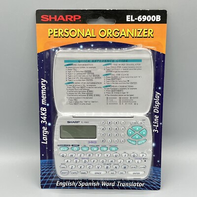 Sharp Personal Organizer EL6900B English/Spanish Word Translator 34KB ...