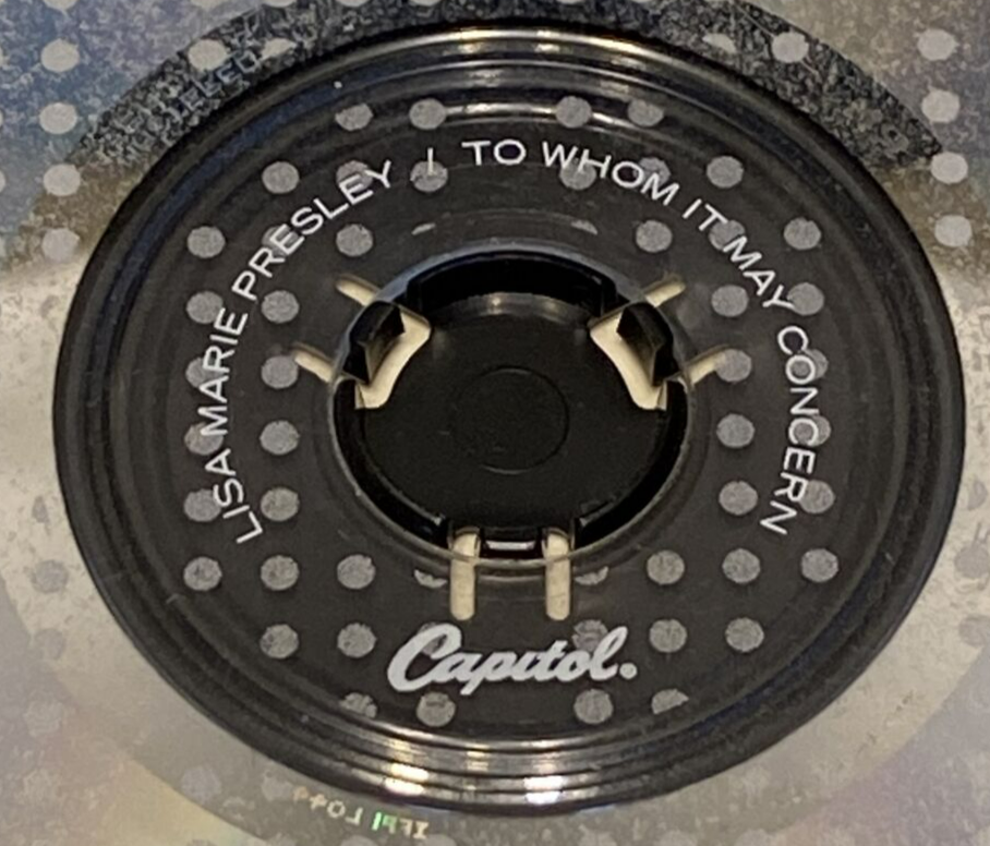 Lisa Marie Presley CD To Whom It May Concern 2003, Capitol Disc Only w ...