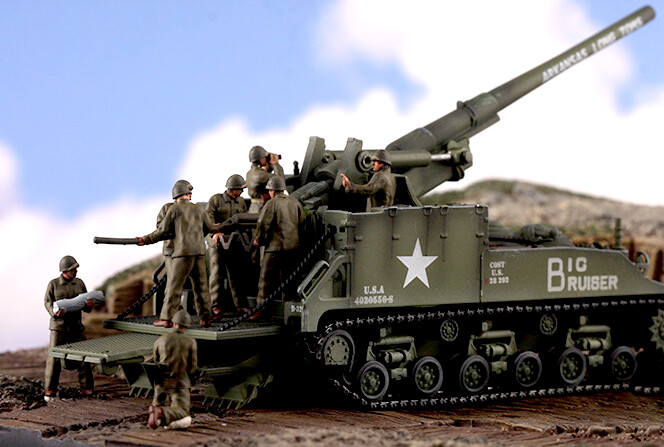 WW2 1/72 TANK M40 155mm T83 TANK 1:72 6pcs USA Soldiers toy TotalWar | eBay