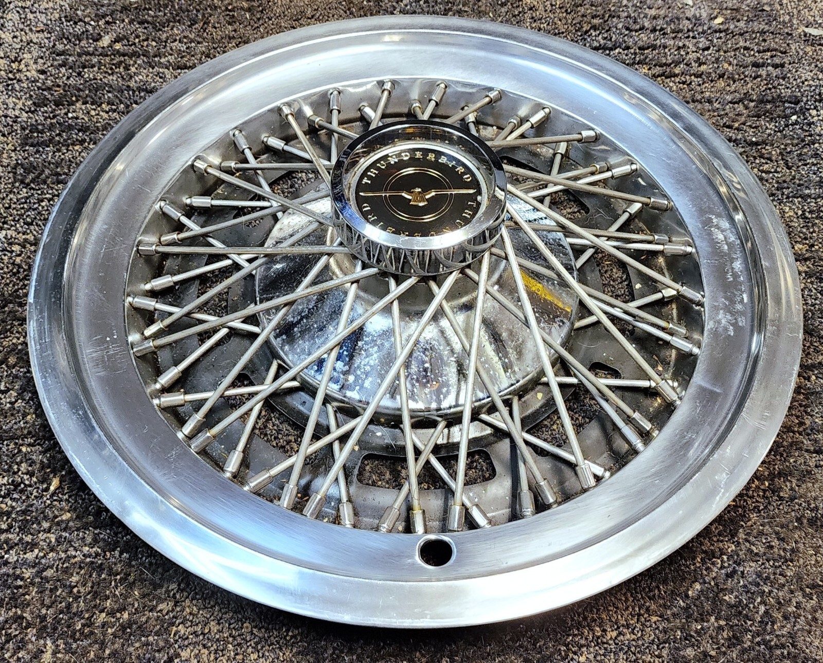 (1) OEM 1977-1979 Ford Thunderbird T-Bird 15" Wire Spoke Hubcap Wheel ...