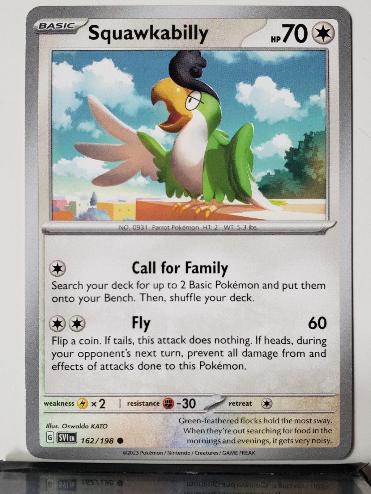 Squawkabilly 162/198 NM / M - Scarlet Violet Pokemon Card - Oswaldo ...