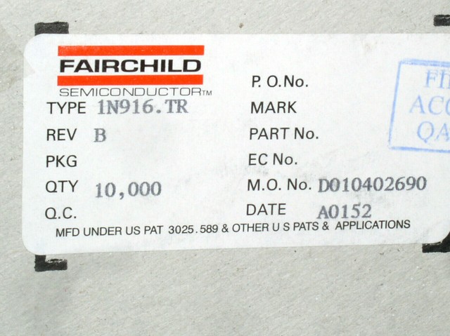 Fairchild Semiconductor 1N916 Small Signal Diode for sale online | eBay