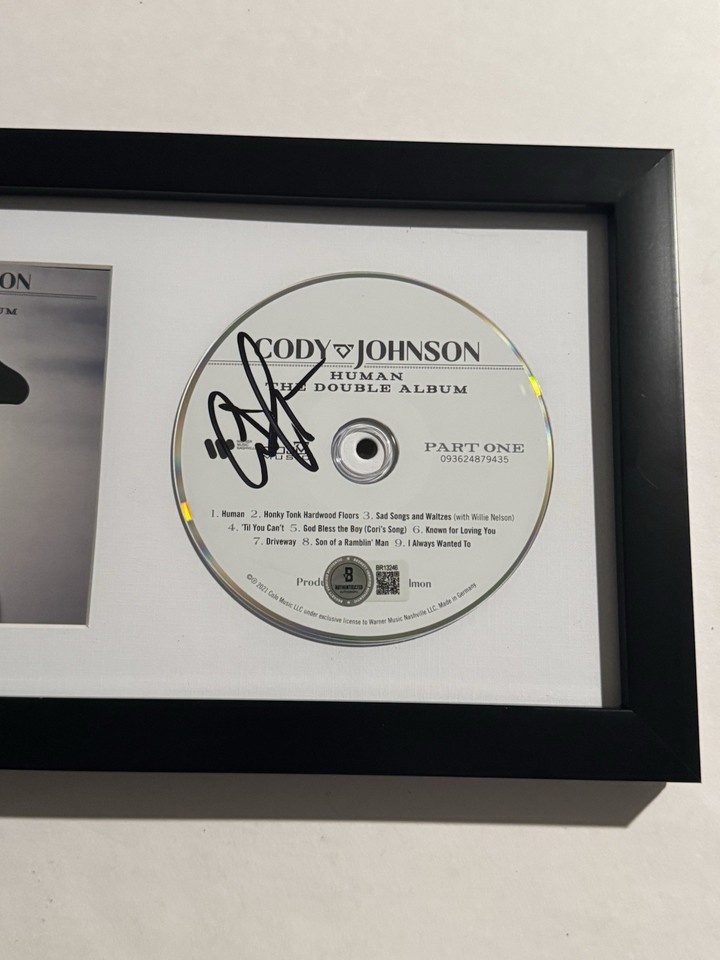 CODY JOHNSON HAND SIGNED CD FRAMED MATTED COUNTRY MUSIC STAR VERY RARE ...