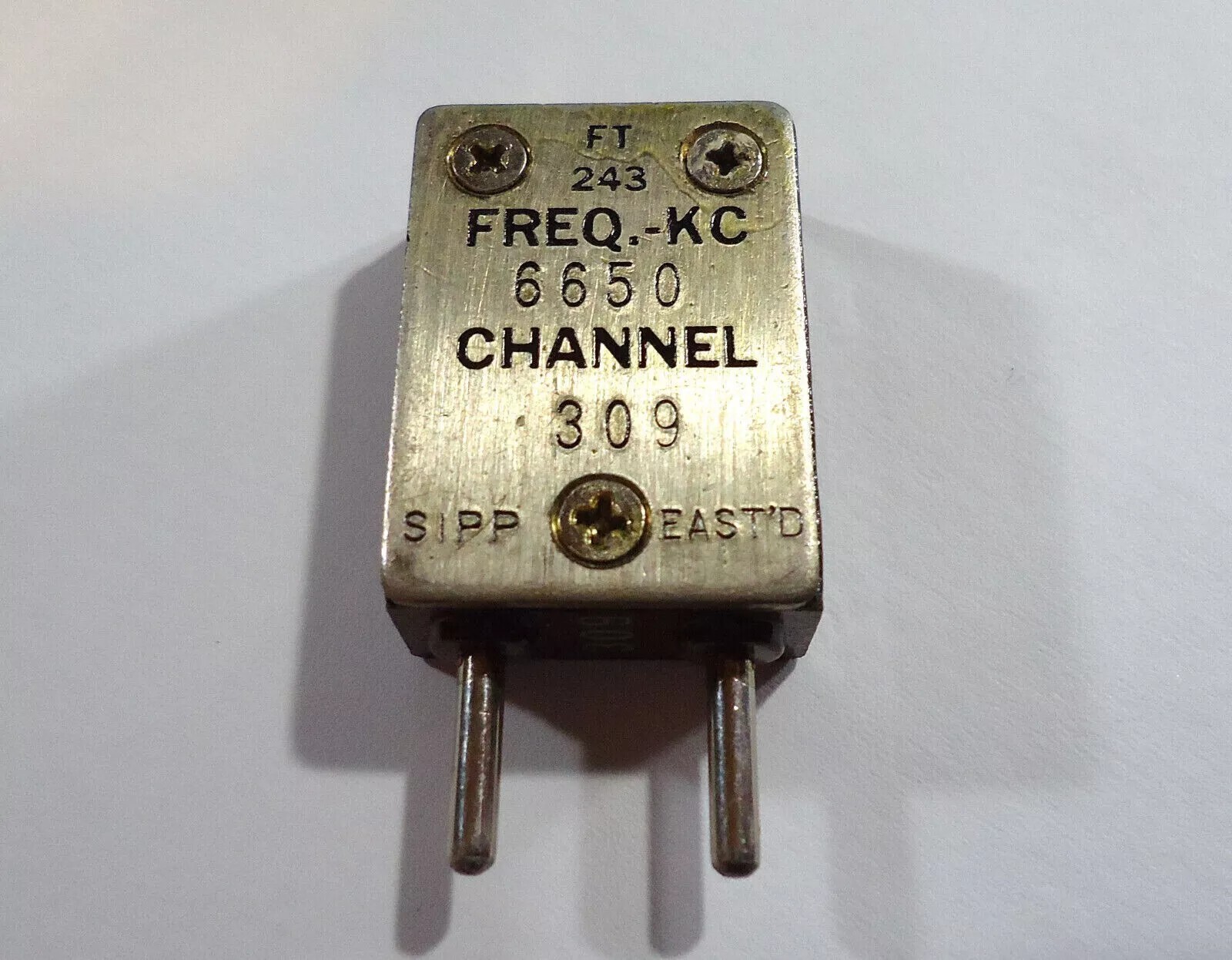 FT-243 Radio Crystal - .093 Pins - 6650 KC - SIPP - Channel 309 | eBay