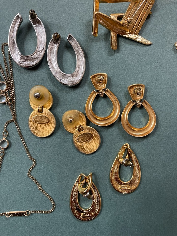 Vintage Signed Costume Jewelry Lot Erwin Pearl Trifari Maxine Denker ...