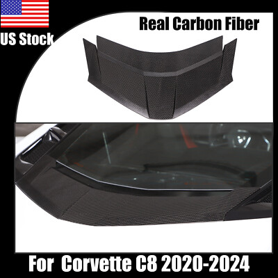 Real Carbon Fiber Rear Window Decklid Hatch Trim Cover For C8 corvette ...