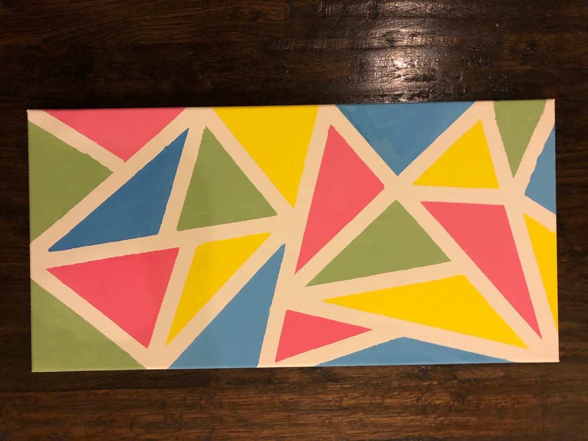 Triangular Canvas Painting Ideas 2021 "Constructivist Sunset