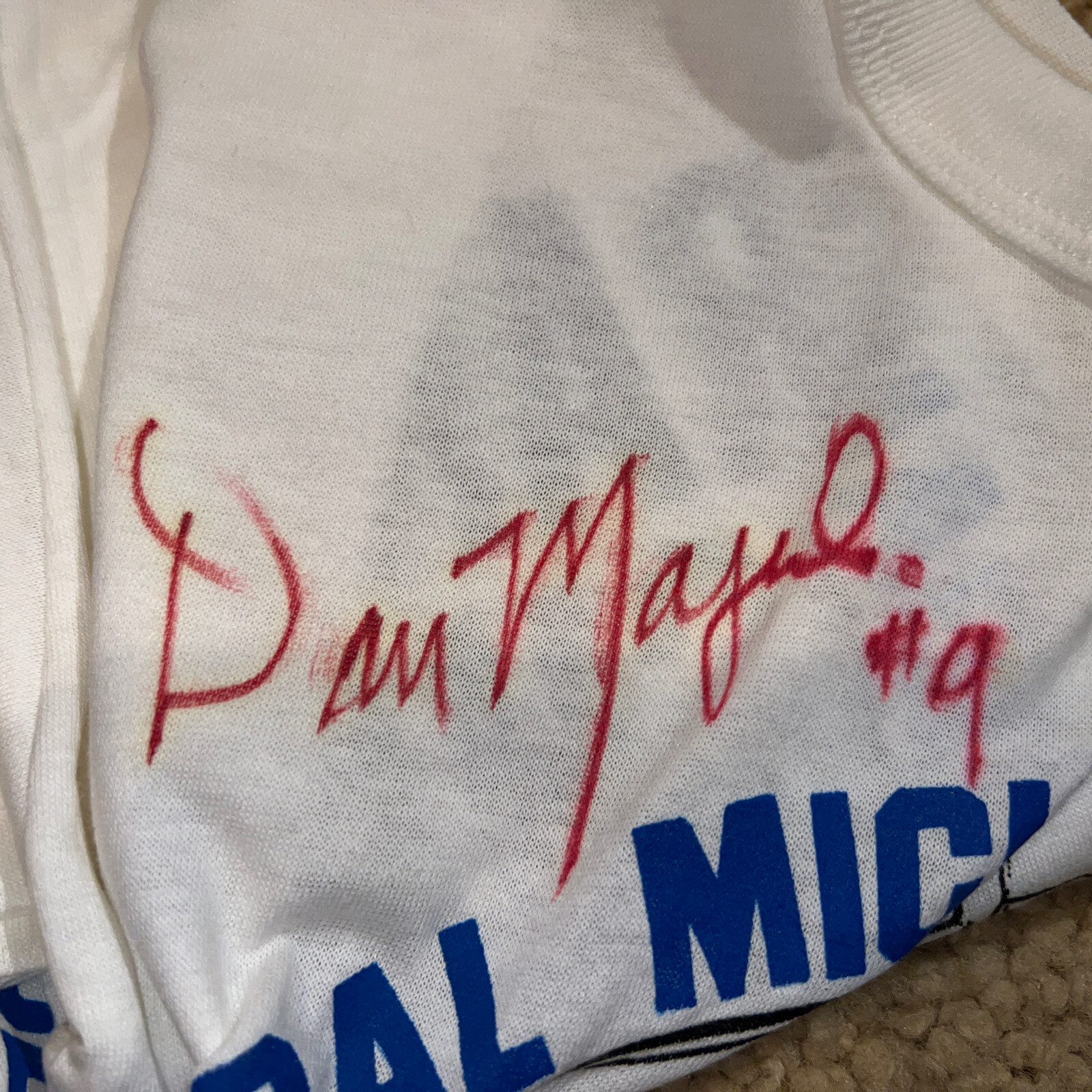 Vtg “Dan Majerle” #9 Autographed T-shirt NBA SUNS, OLYMPICS, Central ...