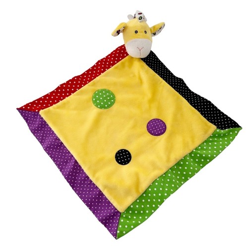 Baby Ganz Lookie-Loos Mini Giraffe Blankie Multicolor Polka Dot Yellow ...