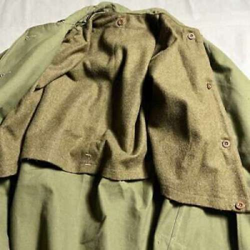 French Army 40s Vtg M-38 Motorcycle Double Button Jacket Khaki Early ...