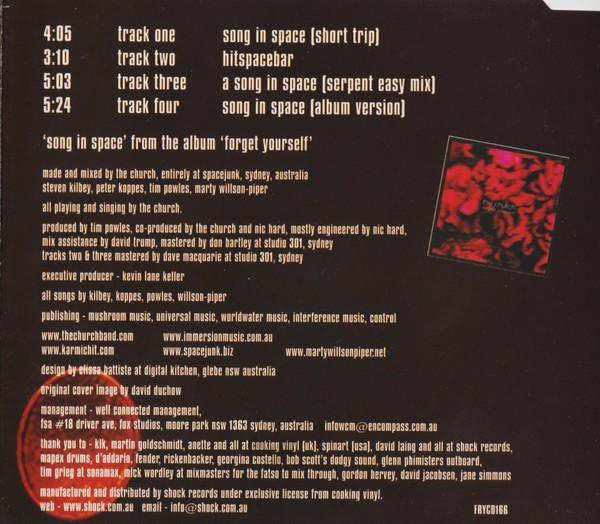 The Church – Song In Space - 4 Track CD, Maxi-Single Cooking Vinyl 2003 ...
