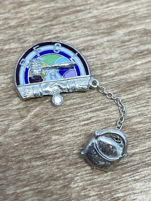 Vintage BFCL International Order Rainbow Girls 14k WG w/ Diamond Lapel ...