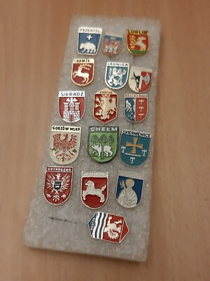 Old Poland Pins - Polish Cities Polska - Lublin Sieradz Chelm - Used | eBay