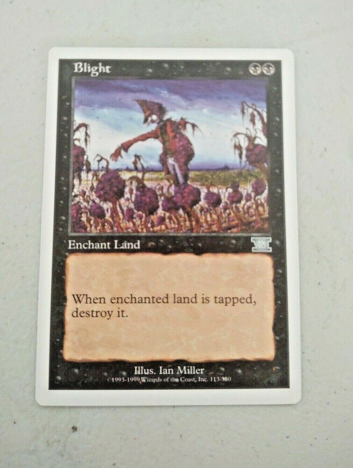 MTG Blight Sixth Edition Regular Uncommon Premium NOS See Description ...