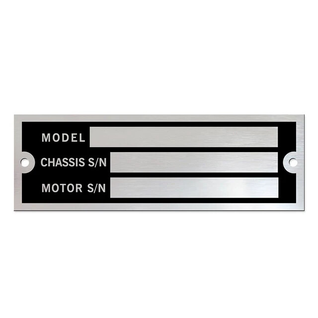 100mmX33mm Engraved Aluminum Vehicle ID Tag Trailer Plate Motorbike | eBay