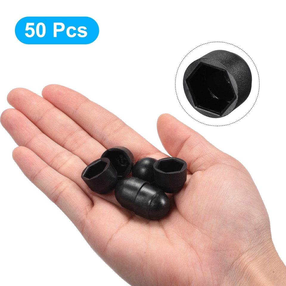 Plastic Dome Nut Protection Cap Covers, M8 Nut Cover Black 50pcs | eBay UK