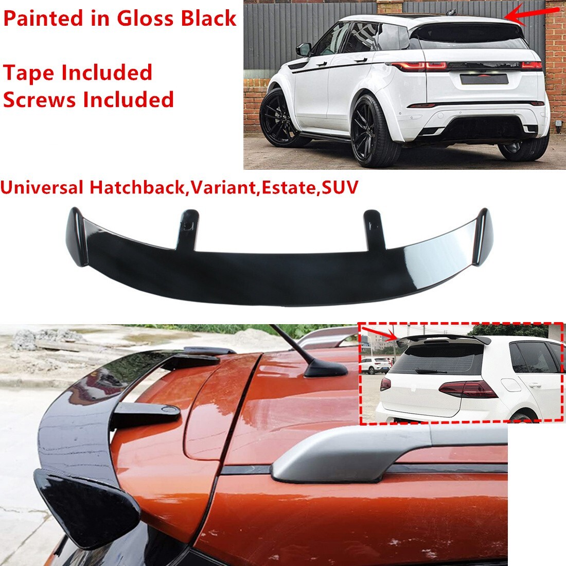 For Land Rover Range Rover Evoque II L551 19-23 Rear Roof Spoiler Wing ...