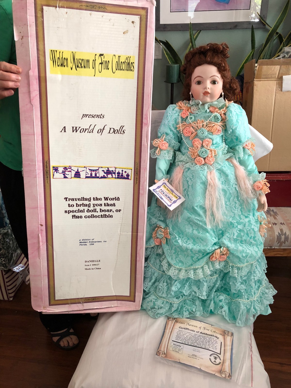 Welden Museum Danielle Doll Porcelain by Peabody #241/1500 30"Tall NWB ...