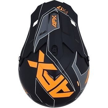 AFX FX-17 Helmet Offroad ATV Dirt Bike -Aced Matte Black/Orange Adult ...