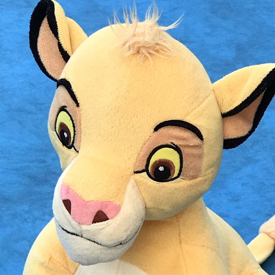 Disney Jumbo SIMBA Lion King Young Cub 16” Sitting Plush Stuffed Animal ...
