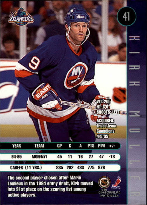 1995-96 Leaf Islanders Hockey Card #41 Kirk Muller | eBay