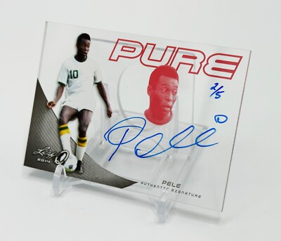 2014 Leaf Q PURE Pele Auto Autograph Signed On Card P-P1 RARE /5 | eBay