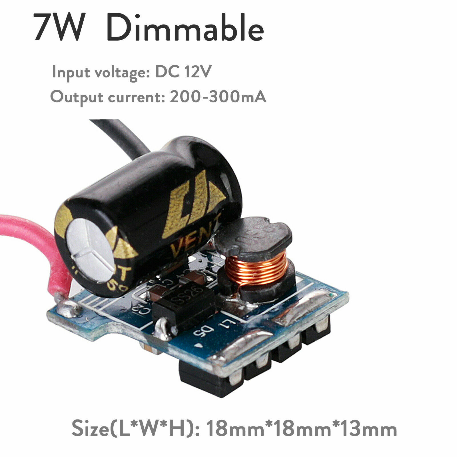 Dimmable LED Driver 7W 110V 220V DC 12V Power Supply Constant Current ...