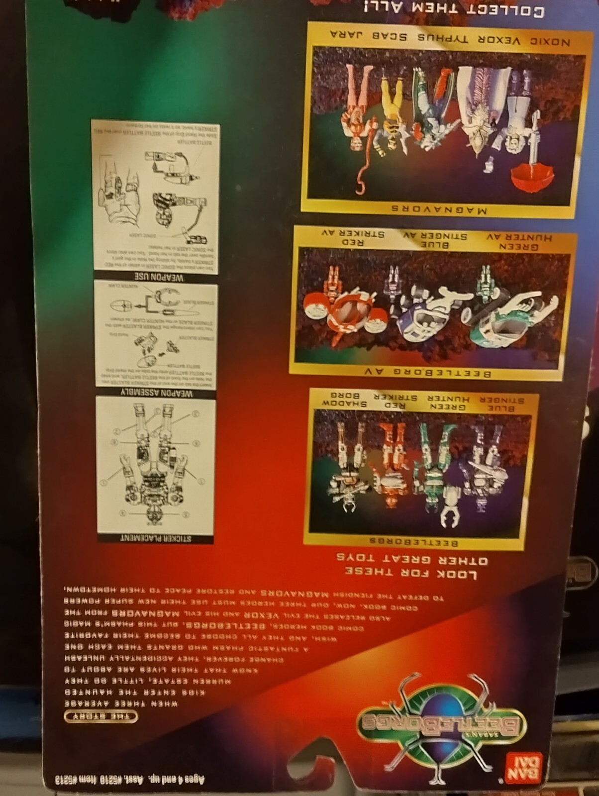 New Red Striker Beetleborg Saban's Beetleborgs 1995 Bandai *Rare!* | eBay