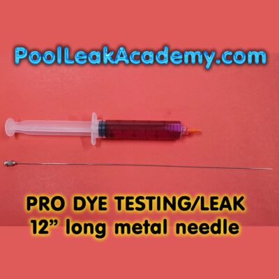 Swimming Pool Leak Dye Test syringe - red 12" needle | eBay