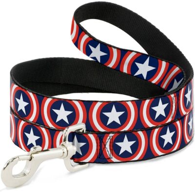 CAPTAIN AMERICA Dog Leash 4 ft Marvel Comics Pet Training Walking Star ...