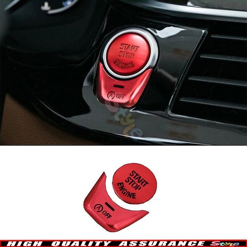 For BMW 5 Series 18-22 Red Aluminum Engine Start Stop Ignition Button ...