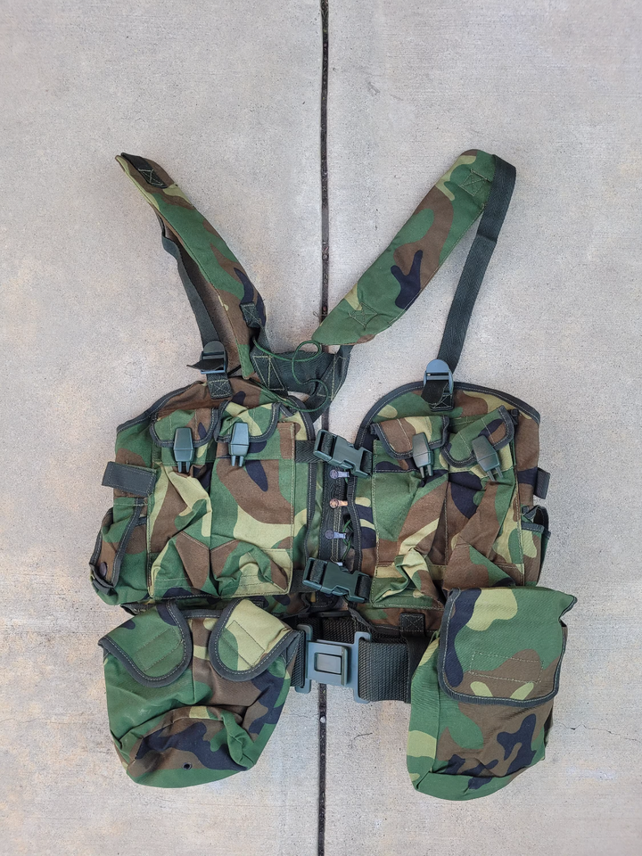 Chinese PLA Type 95 Woodland Camo Chest Rig and Belt Ammunition Pouch ...