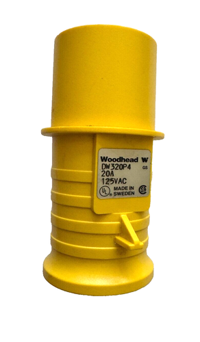 WOODHEAD DW 320P4 20A 125 VAC PIN & SLEEVE PLUG | eBay