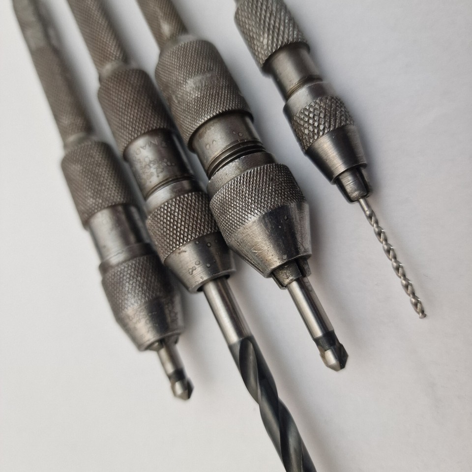 Eclipse 4 Piece Pin Vise Set Handheld 4 Size Chucks Drilling Vice ...