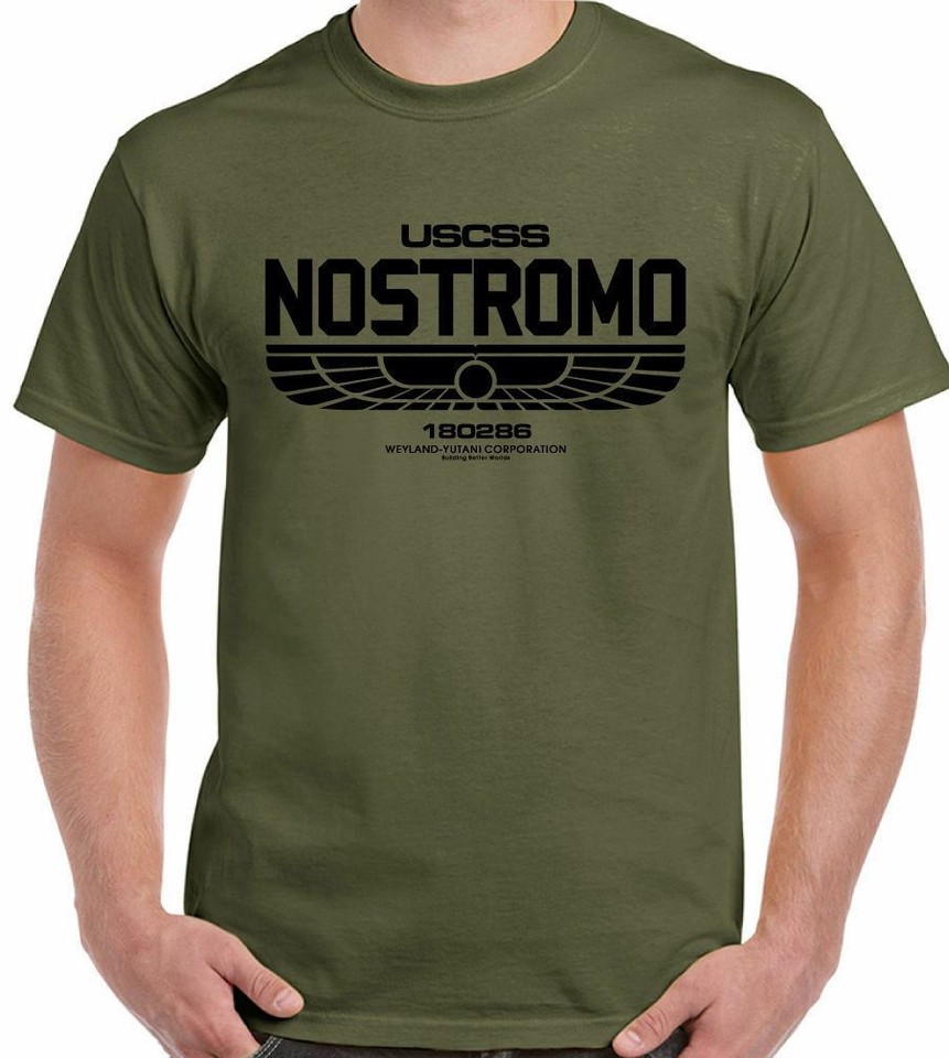Nostromo T-Shirt 180286 Mens Alien Film Movie USCSS Weyland-Yutani Sci ...