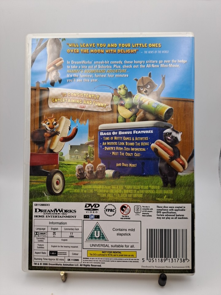 Over The Hedge (DVD, 2006) disc only please read 5051189131738 | eBay UK