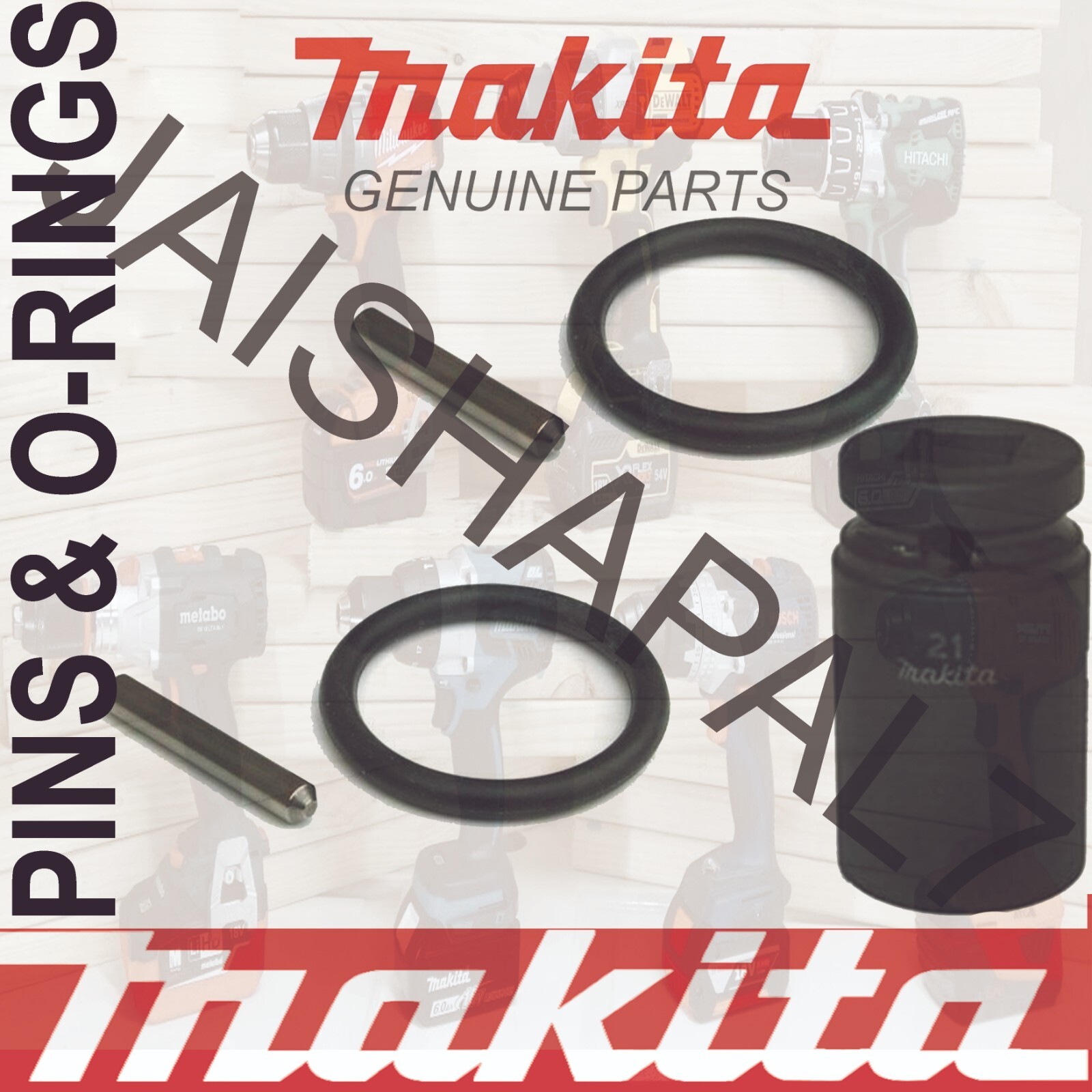 Makita 1/2 Scaffolders Impact Socket Replacement Pins & O-Rings (2 of ...