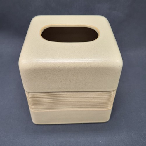 Ceramic Tissue Box Cover/ Holder - Ribbed -6"×6"×6" - Bathroom - Heavy ...