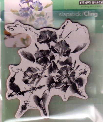 New Penny Black Rubber Stamp TRUMPET SONG Flowers Bird cling | eBay