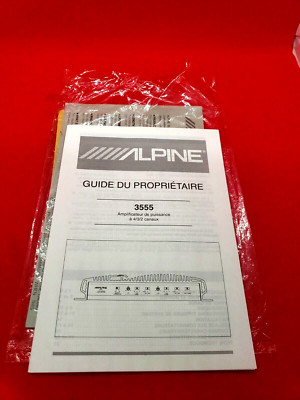 Alpine 3555 Car Amplifier Owners Manual | eBay
