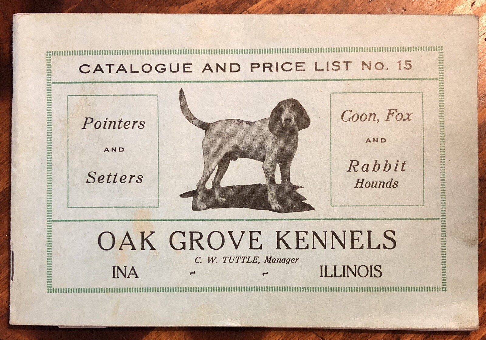 Catalogue Dogs Kennels Pointers Setters Coon Fox Rabbit Hounds Ina IL ...