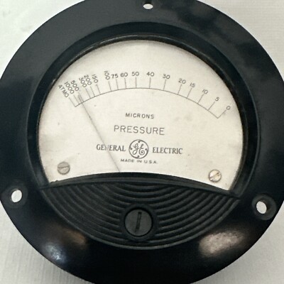 General Electric Panel Meter Pressure Microns 1000 - 0 Vintage. 1950’s ...