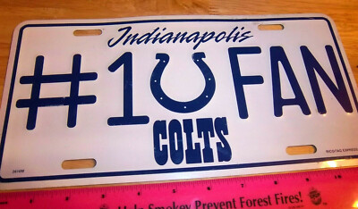 Indianapolis Colts NFL football team Metal Embossed License Plate, made ...