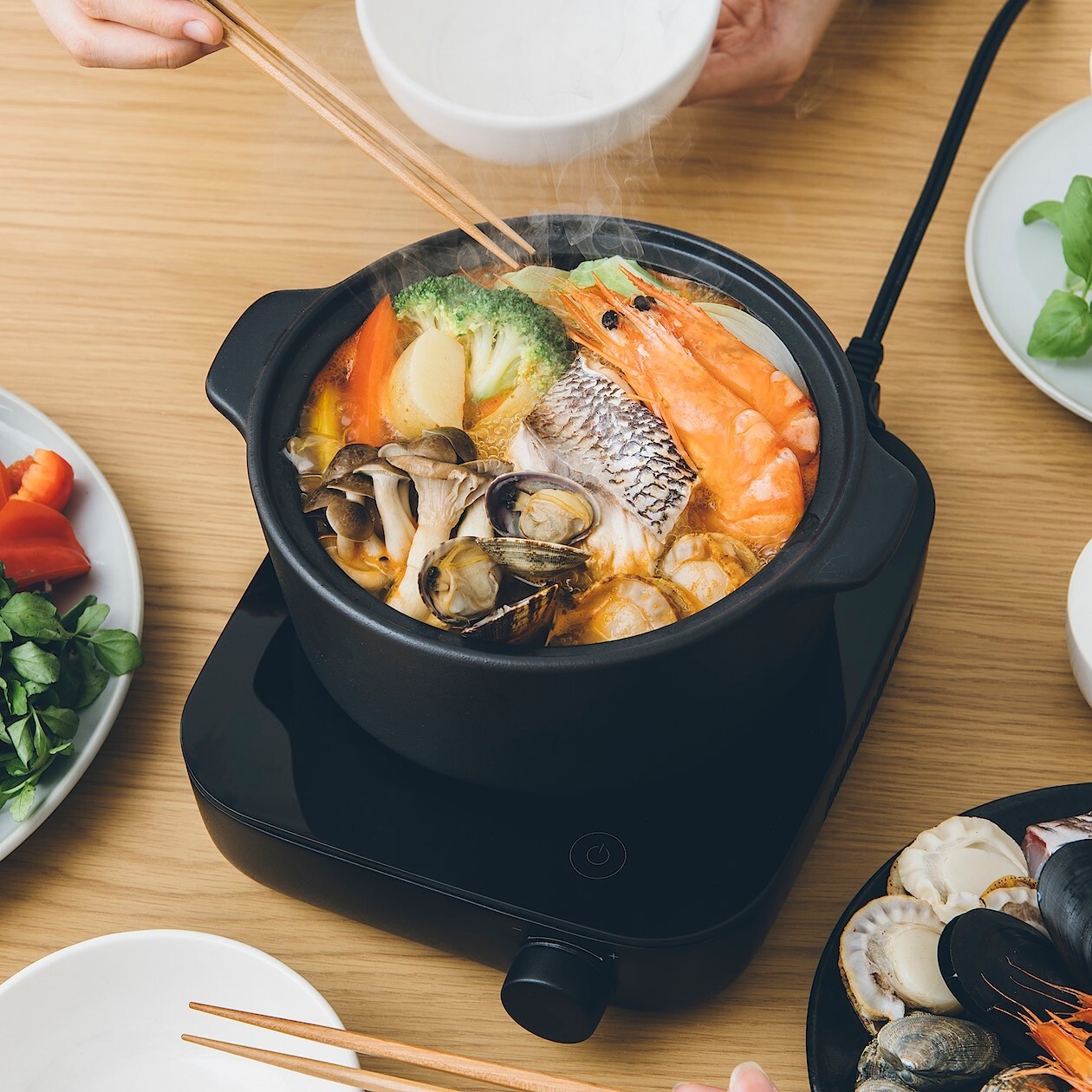 MUJI Portable IH Cooking Plate Cooktop MJ-IHCP1 Black 100V JP plug ...